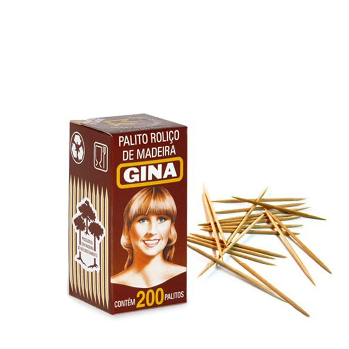PALITOS DE DENTE GINA COM 200 UNIDADES PALITOS DE DENTE GINA COM 200 UNIDADES